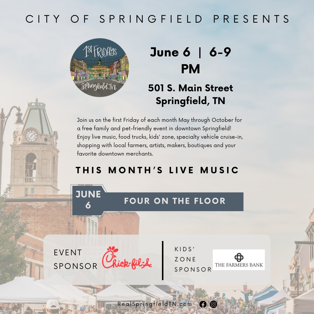 Downtown Springfield Square - 1st Fridays - Experience Robertson County